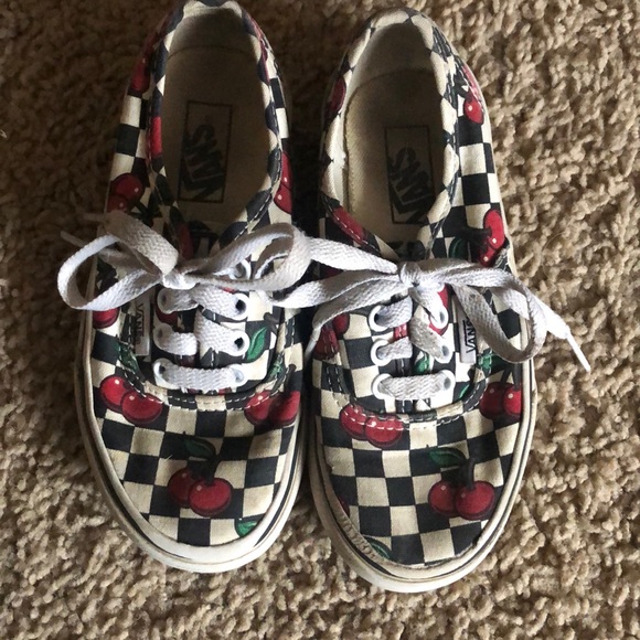 Vans | Shoes | Cherry Checkerboard Vans | Poshmark